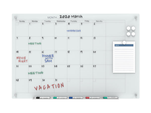 Audio-Visual Direct® | Glass Calendar & Planner Boards