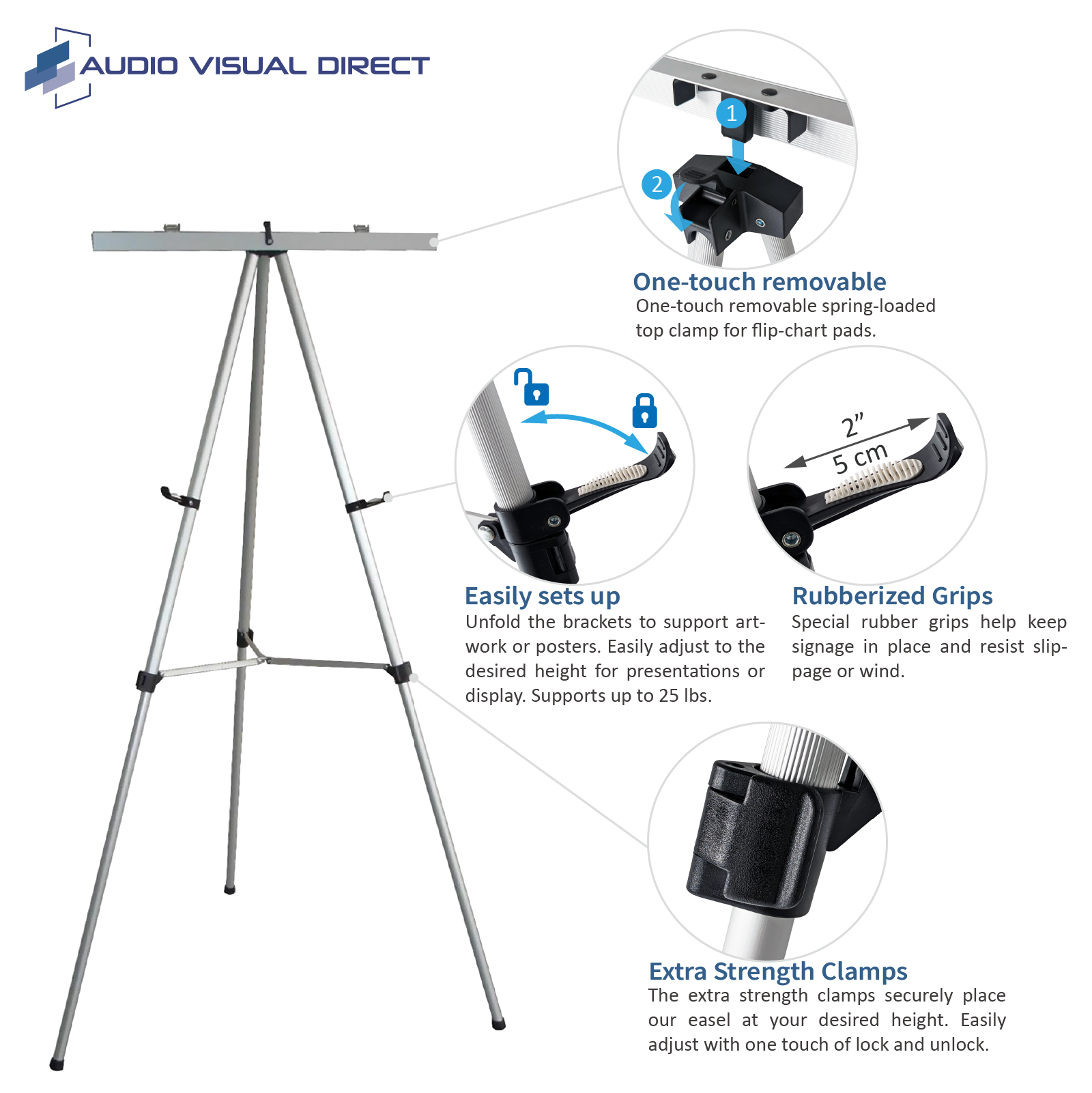 Audio-Visual Direct® | Presentation Easels for Expo, Classroom, & More