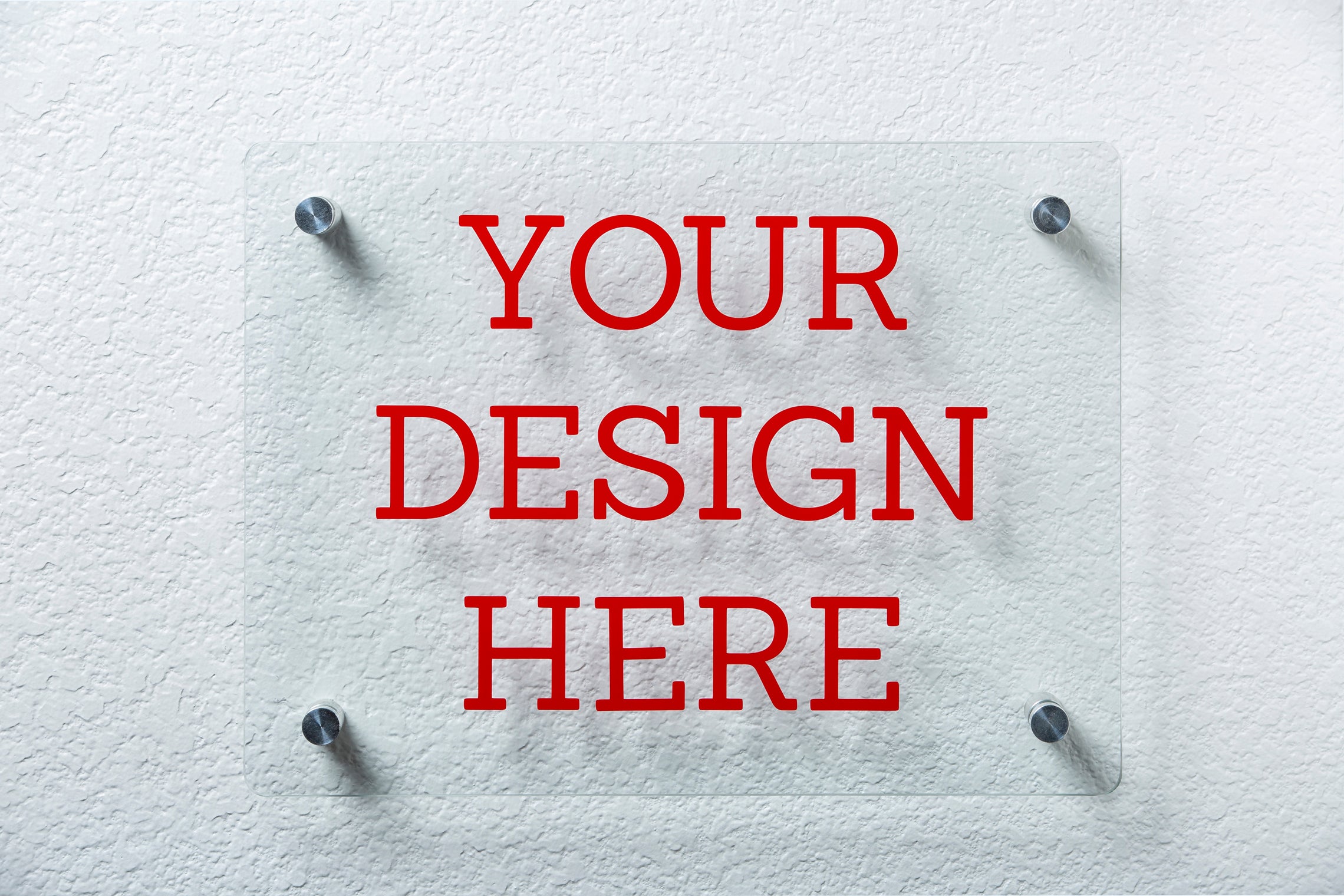 Clear Glass Floating Sign Frame 12" x 16" - Audio-Visual Direct